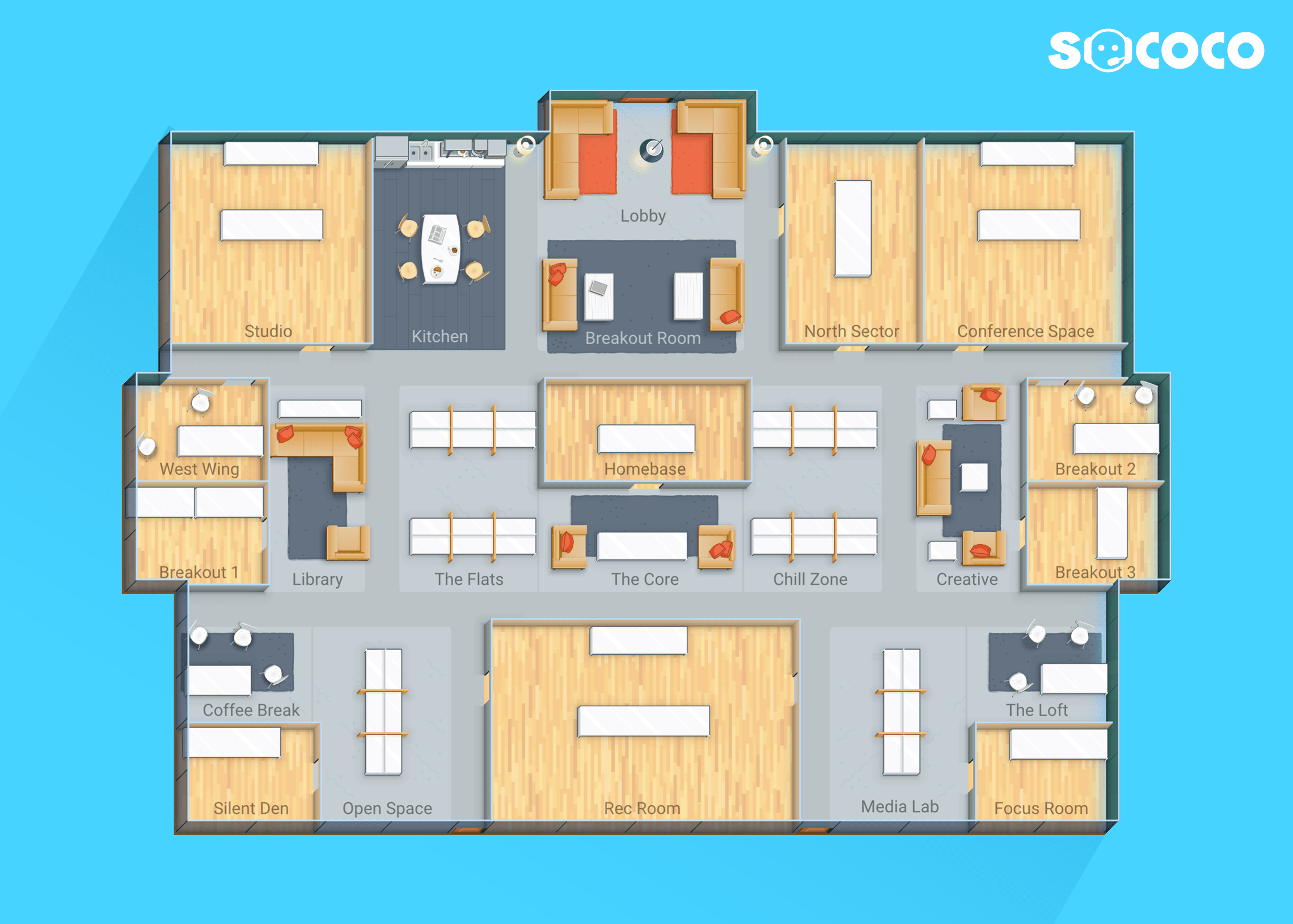 Sococo: iOS Application for the Virtual Office System - Waverley